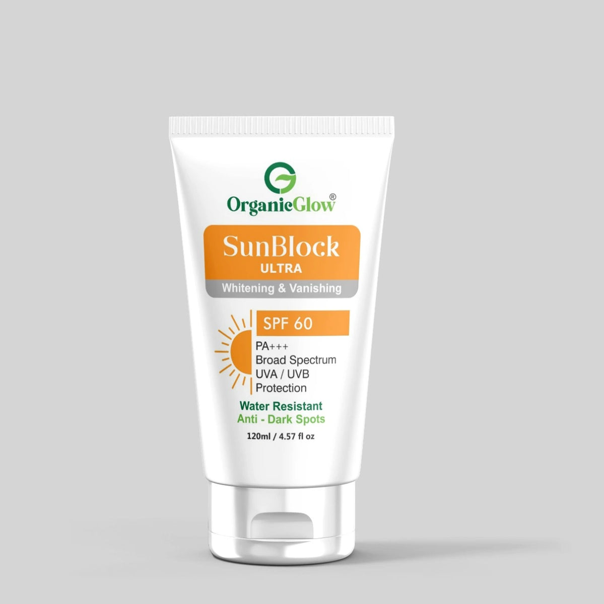 Broad UV Protection Sunblock SPF 60++ | Organic Glow